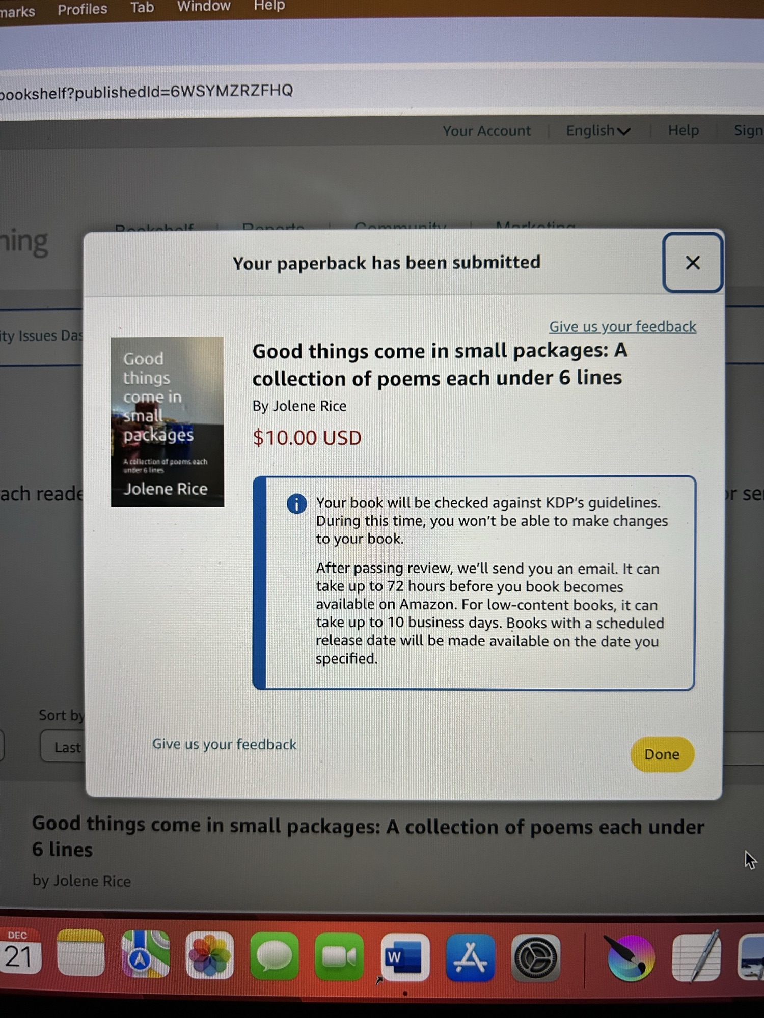 Good things come in small packages – Poetry & More